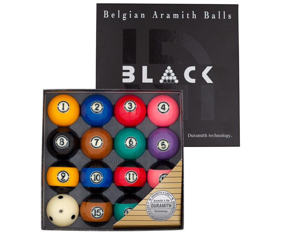Aramith Tournament Black Pool Ball Set — Chesapeake Billiards