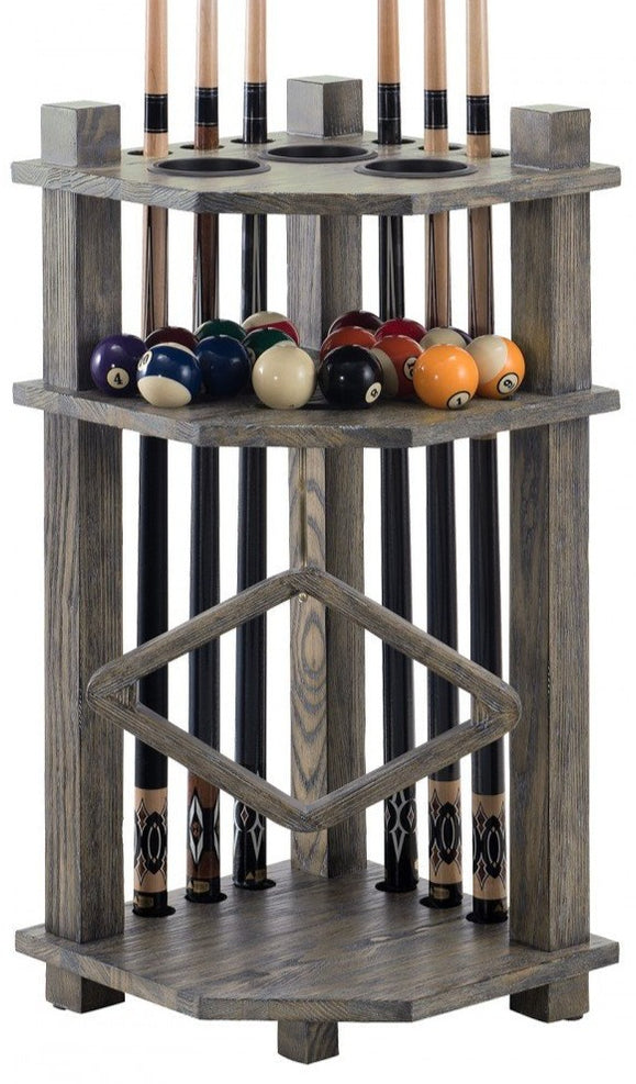 Rustic Corner Cue Rack — Chesapeake Billiards